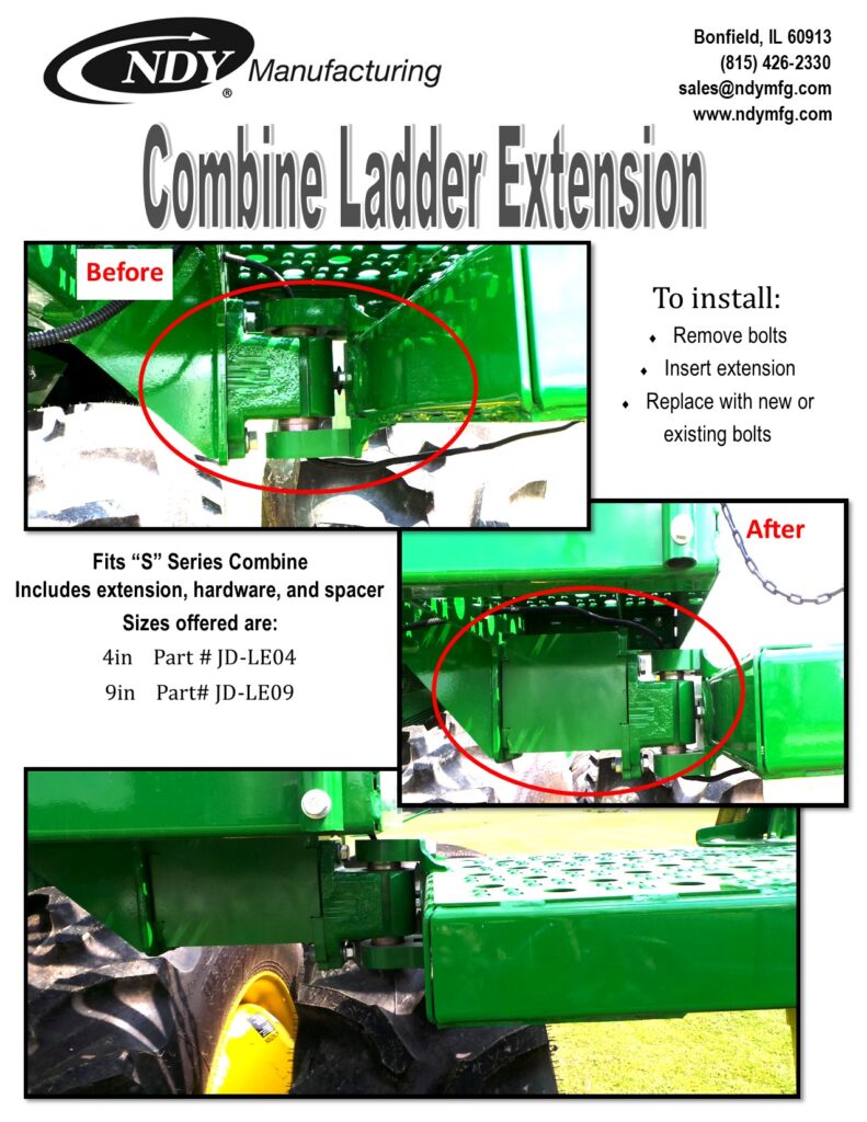 Combine Platform Extension - 9 inch - NDY Manufacturing