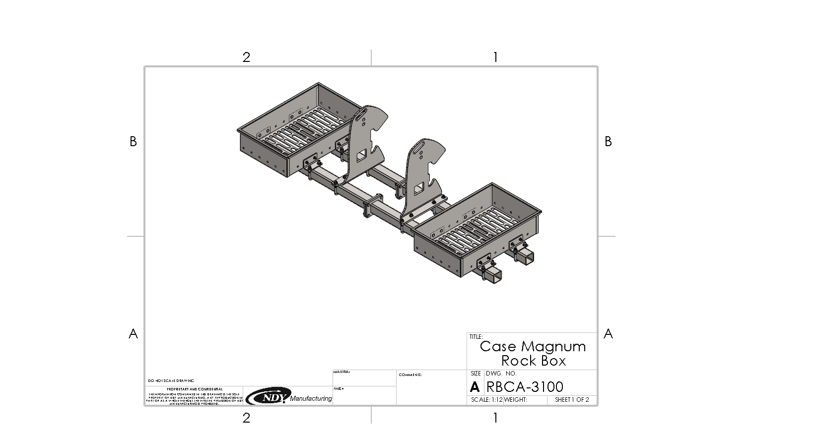 Rock Box for Case IH Magnum - NDY Manufacturing