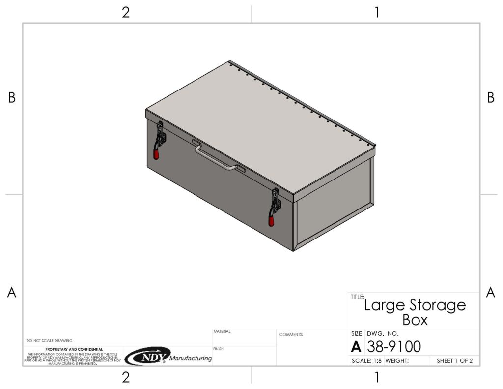 Large Utility Box 36" x 20" x 12" - NDY Manufacturing