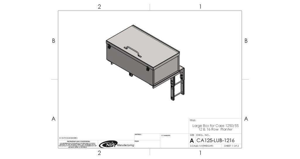Large Utility Storage Box for 12/16 row 30" Case IH® 1250/1255 Planters ...